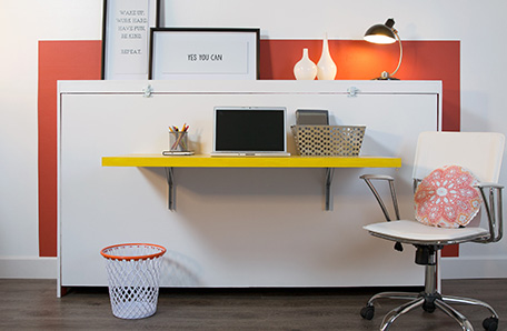 Space Saving Hideaway Bed Designed with Bright Colour | Behr