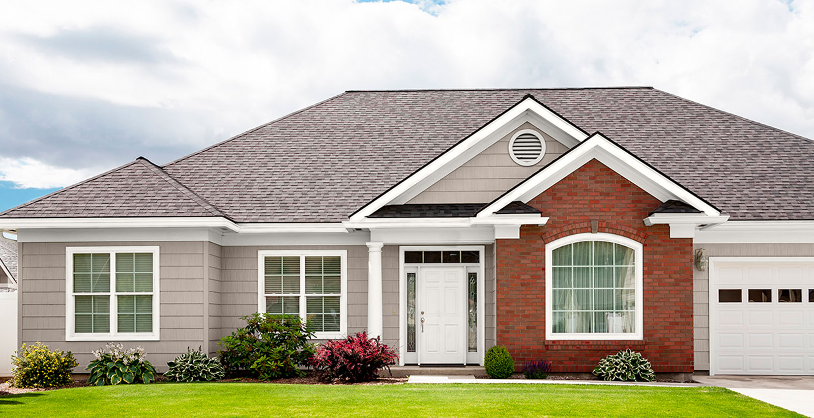 neutral radiant ranch house home exterior