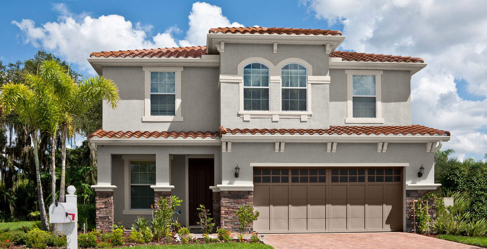 neutral stone & stucco home exterior